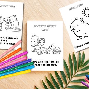 Capybara Coloring and Letter Tracing Storybook for Kids – Fun 3-in-1 ...