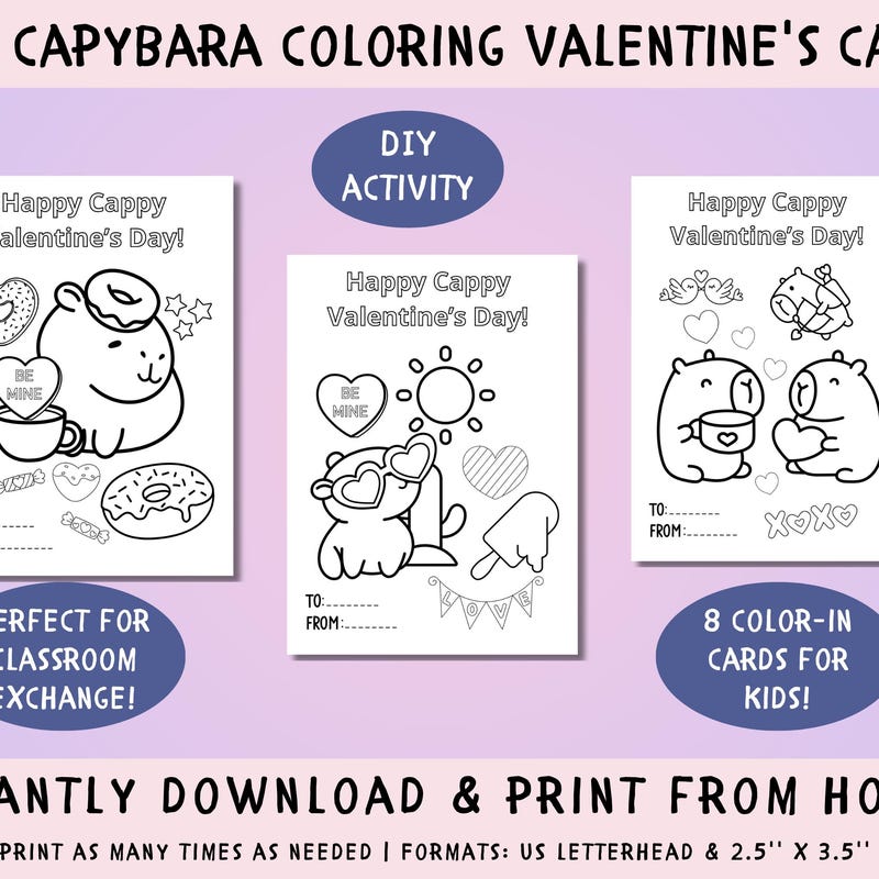 Capybara Valentine - Etsy