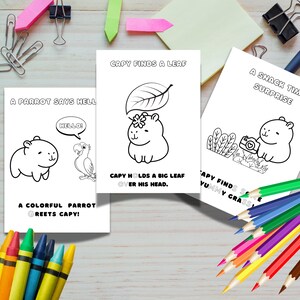 Capybara Coloring and Letter Tracing Storybook for Kids – Fun 3-in-1 ...