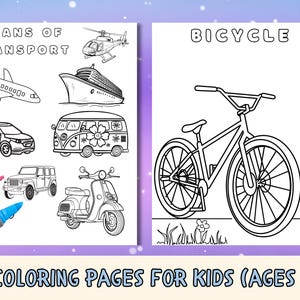 Means of Transport Coloring Pages | 20 Printable Vehicles | Kids ...