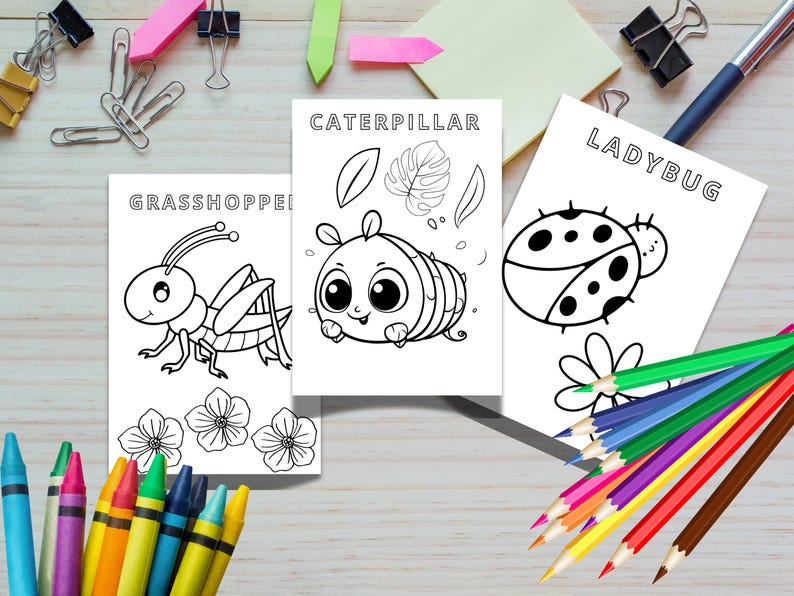 Buzzy Bugs Coloring Pages for Kids | Printable Insect Coloring Book ...