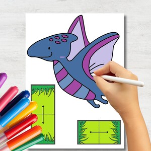 Dinosaur Coloring Pages – Kids' Fine Motor Skills Activity (PDF Pattern ...