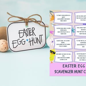 Easter Scavenger Hunt Clues for Kids | Rhyming Clue Cards & Printable ...