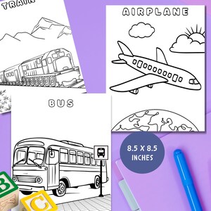 Means of Transport Coloring Pages | 20 Printable Vehicles | Kids ...