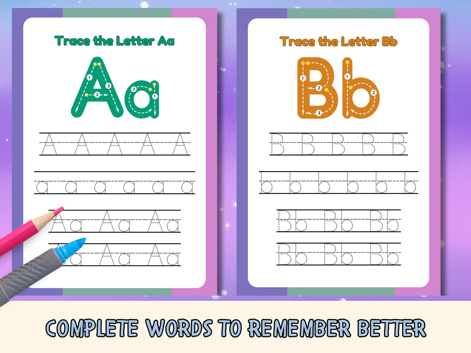 Tracing Alphabet Letters Pages for Kids | Printable ABC Booklet ...