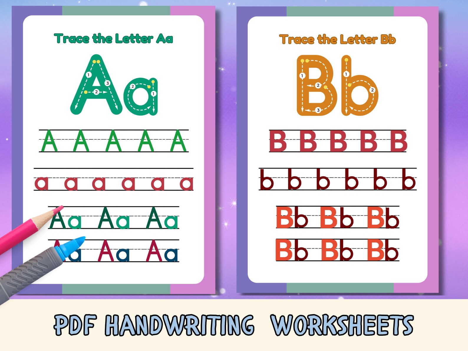 Tracing Alphabet Letters Pages for Kids | Printable ABC Booklet ...
