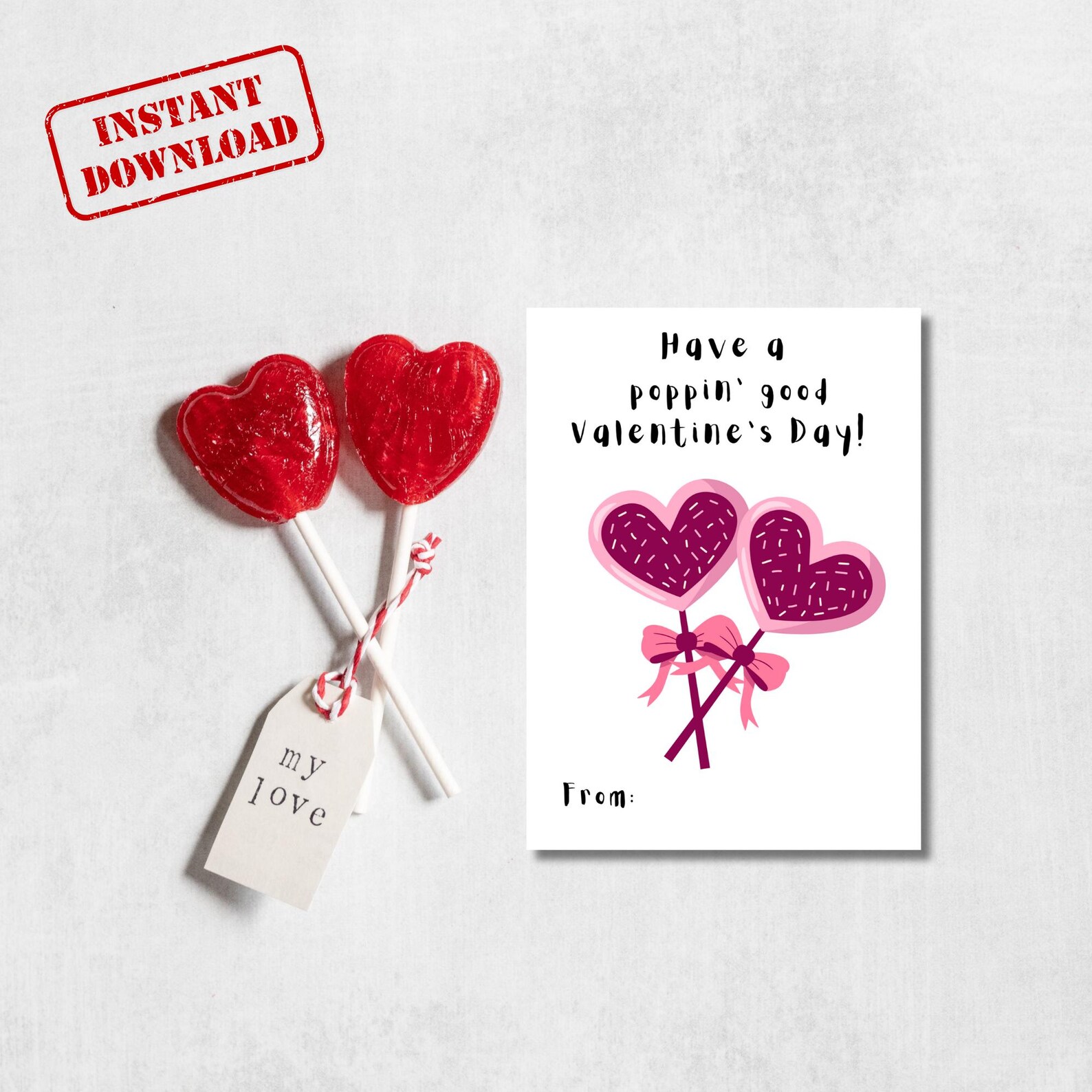 Lollipop Valentine’s Cards for Kids | Sweet and Fun Printable Cards ...