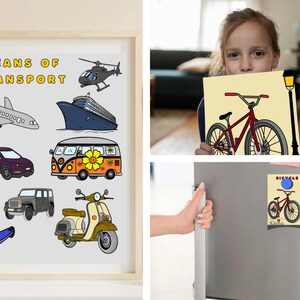 Means of Transport Coloring Pages | 20 Printable Vehicles | Kids ...
