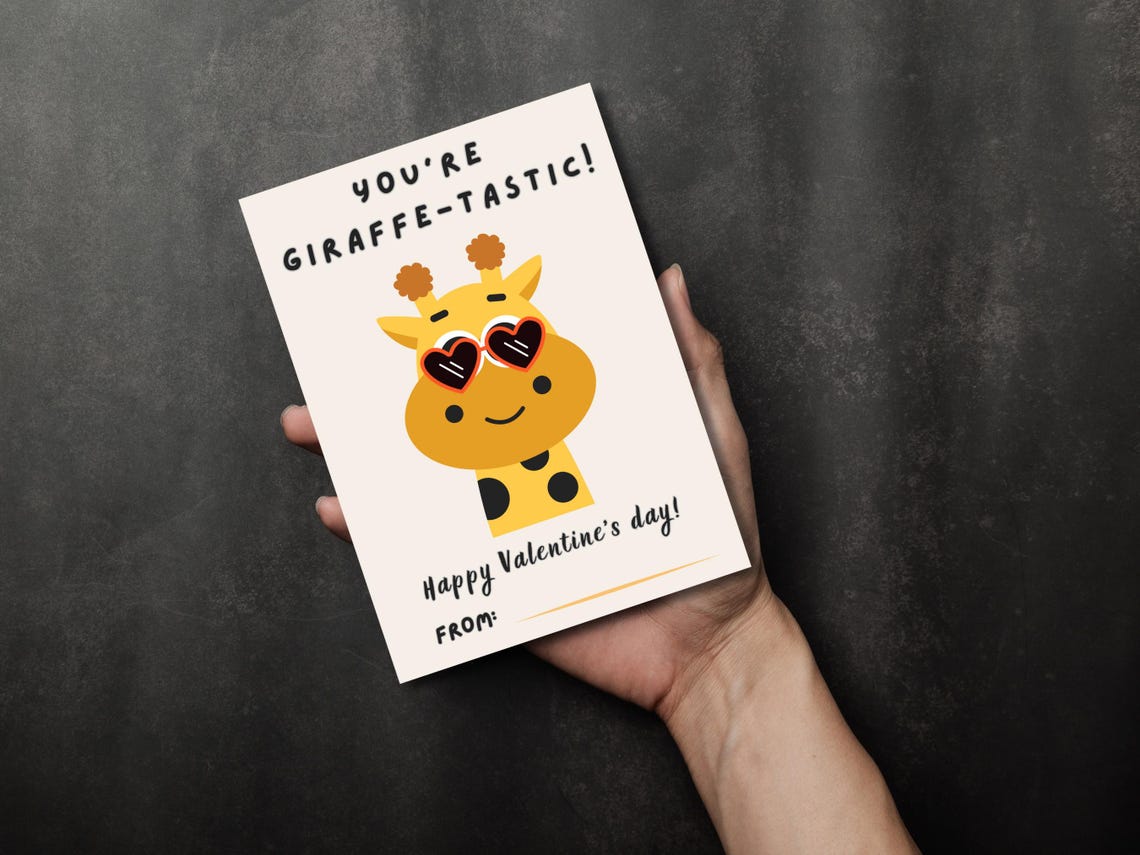 Funny Giraffe Valentine’s Day Cards for Kids | Classroom Exchange ...