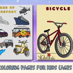 Means of Transport Coloring Pages | 20 Printable Vehicles | Kids ...