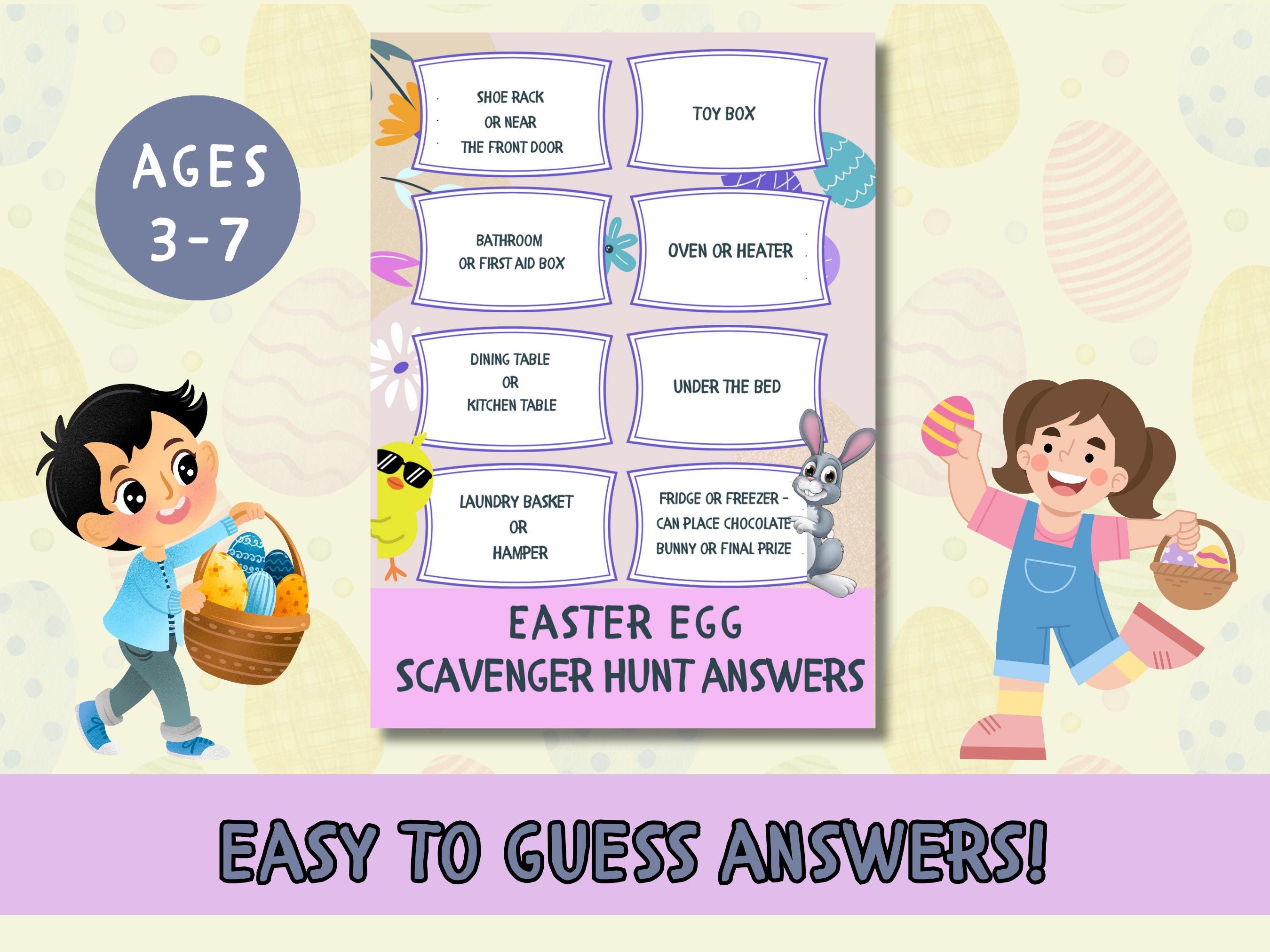 Easter Scavenger Hunt Clues for Kids | Rhyming Clue Cards & Printable ...