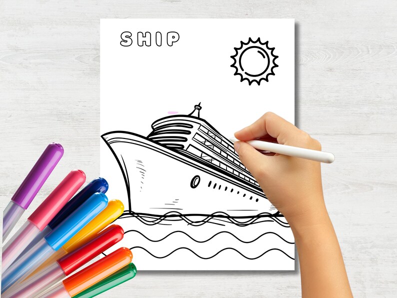 Means of Transport Coloring Pages | 20 Printable Vehicles | Kids ...