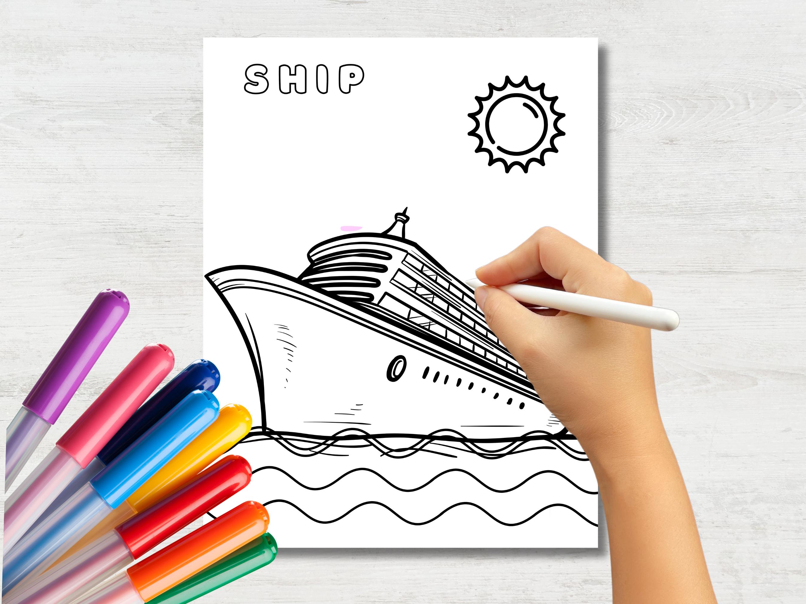 Means of Transport Coloring Pages | 20 Printable Vehicles | Kids ...