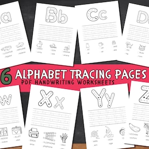 Alphabet Tracing and Coloring Pages for Kids – Letter Writing Practice ...