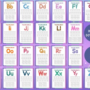 Tracing Alphabet Letters Pages for Kids | Printable ABC Booklet ...