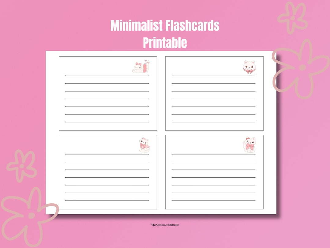 Minimalist Blank Flashcards memorization Cards Study Guides Bible ...
