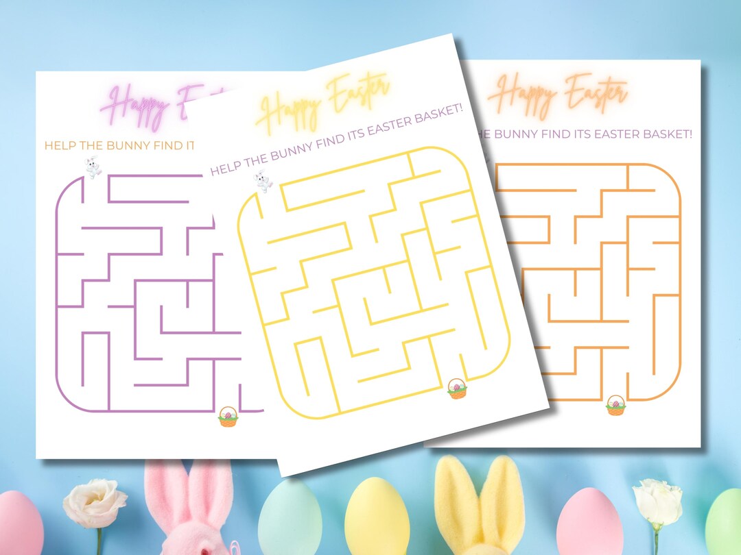 Printable Easter Maze Game, Easy Easter Maze for Toddlers and Kids, Fun ...
