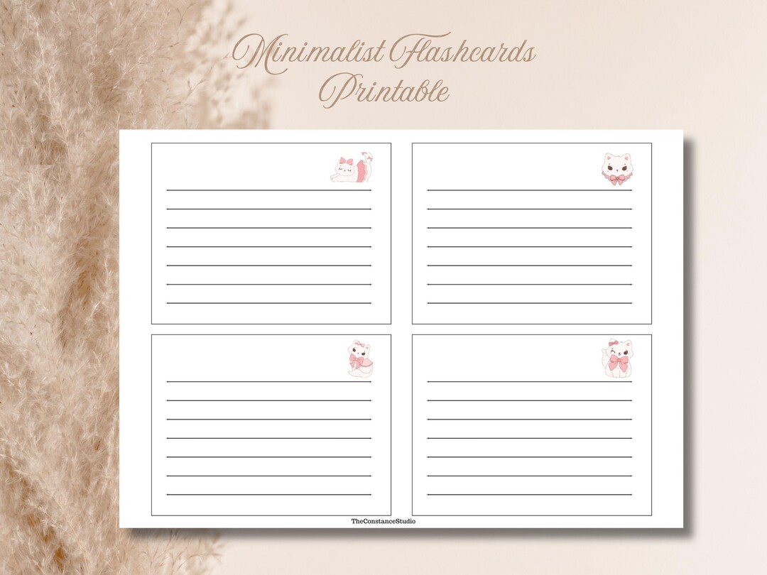 Kitten Flashcards Template Printable |memorization Cards | Bible Verses ...