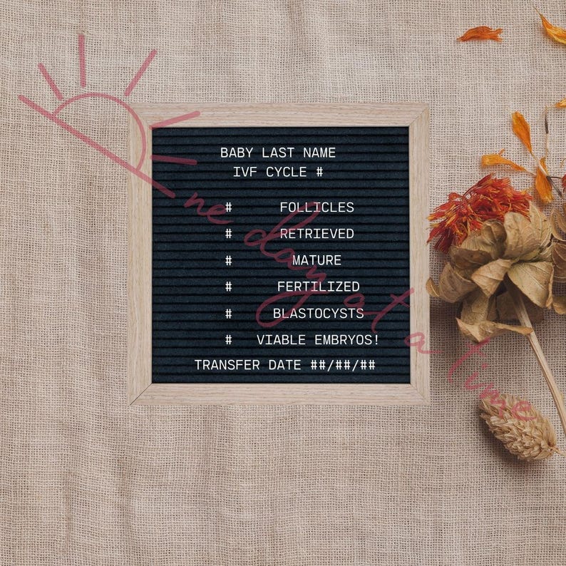 IVF Cycle Tracker Processing and Announcement Board Image for Social ...