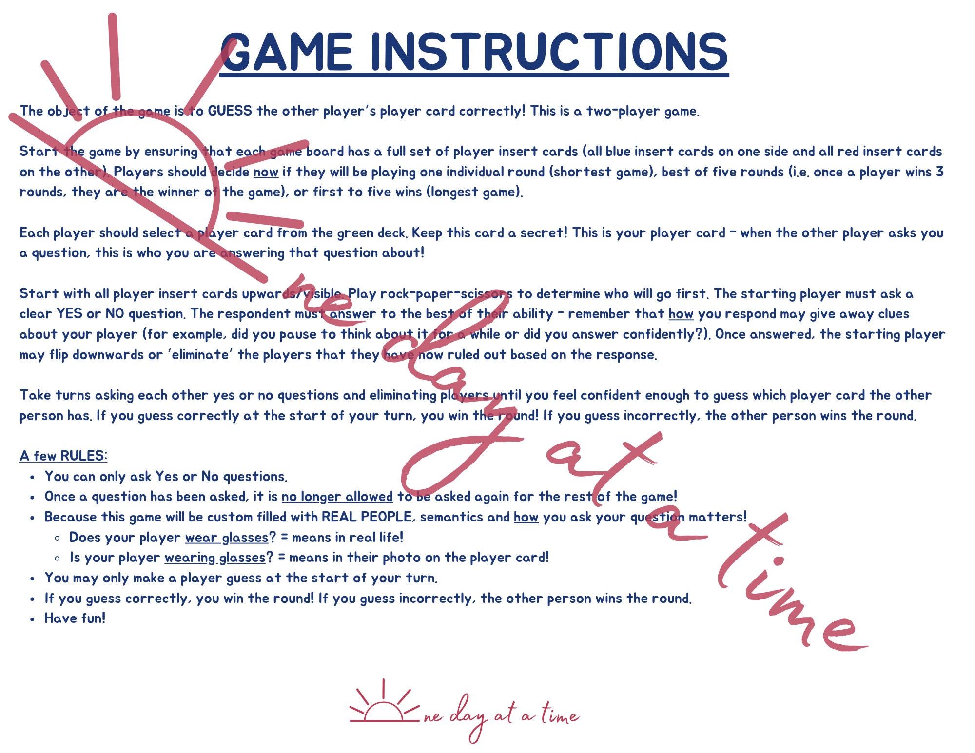 Custom Family Guessing Game Template Guess Who Inspired Design for Game ...