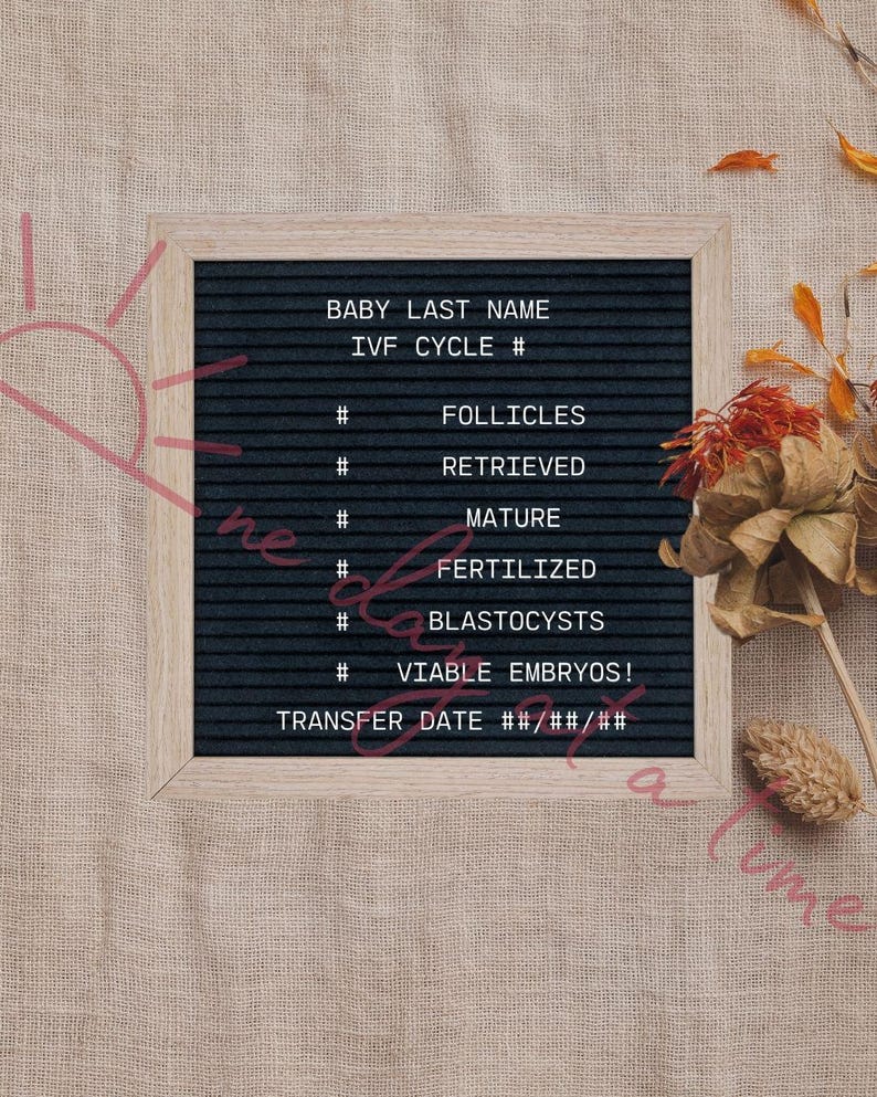 IVF Cycle Tracker Processing and Announcement Board Image for Social ...