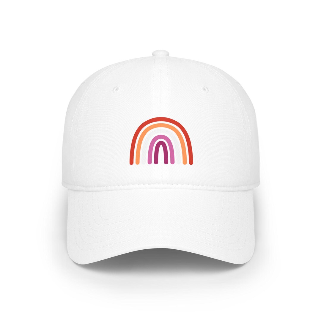 Lesbian Pride Flag Rainbow Baseball Cap, LGBTQ Pride Custom Rainbow ...