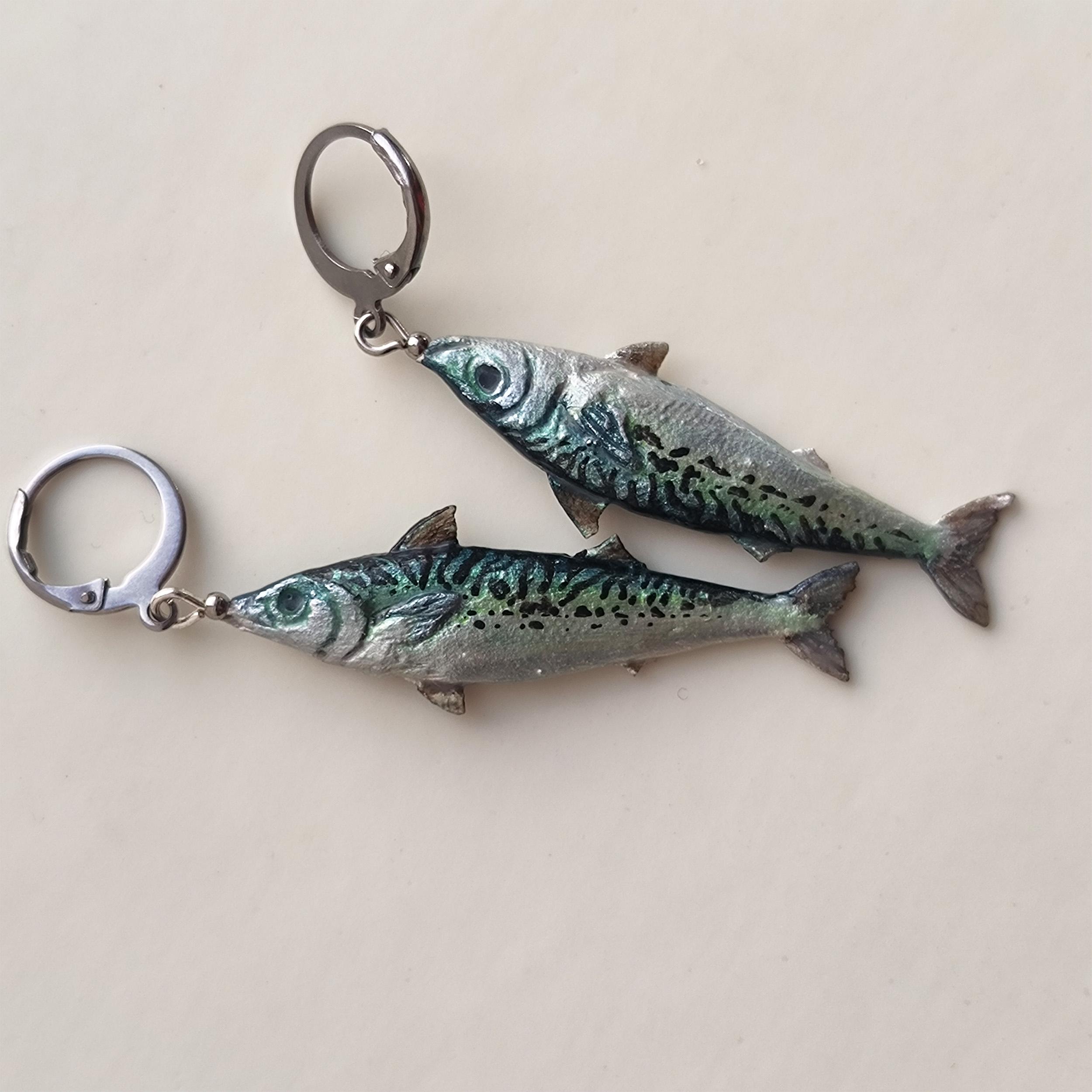 Pacific Chub Mackerel Fish Earrings ~ Ocean Inspired Jewelry ~ Marine ...
