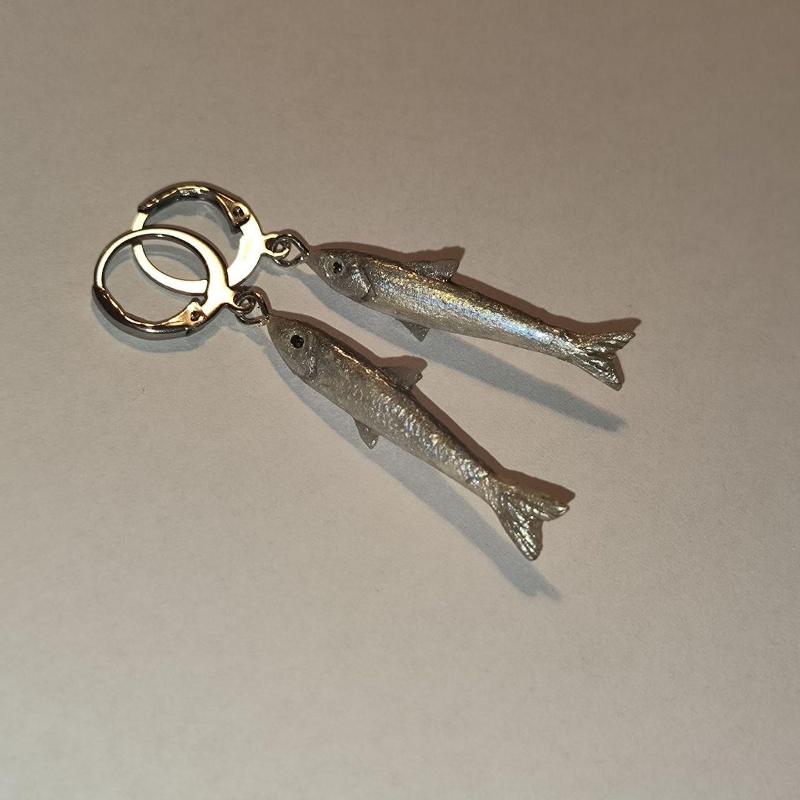 Fish Earrings ~ Sirencore Accessory ~ Tiny Anchovy Marine Earrings ...