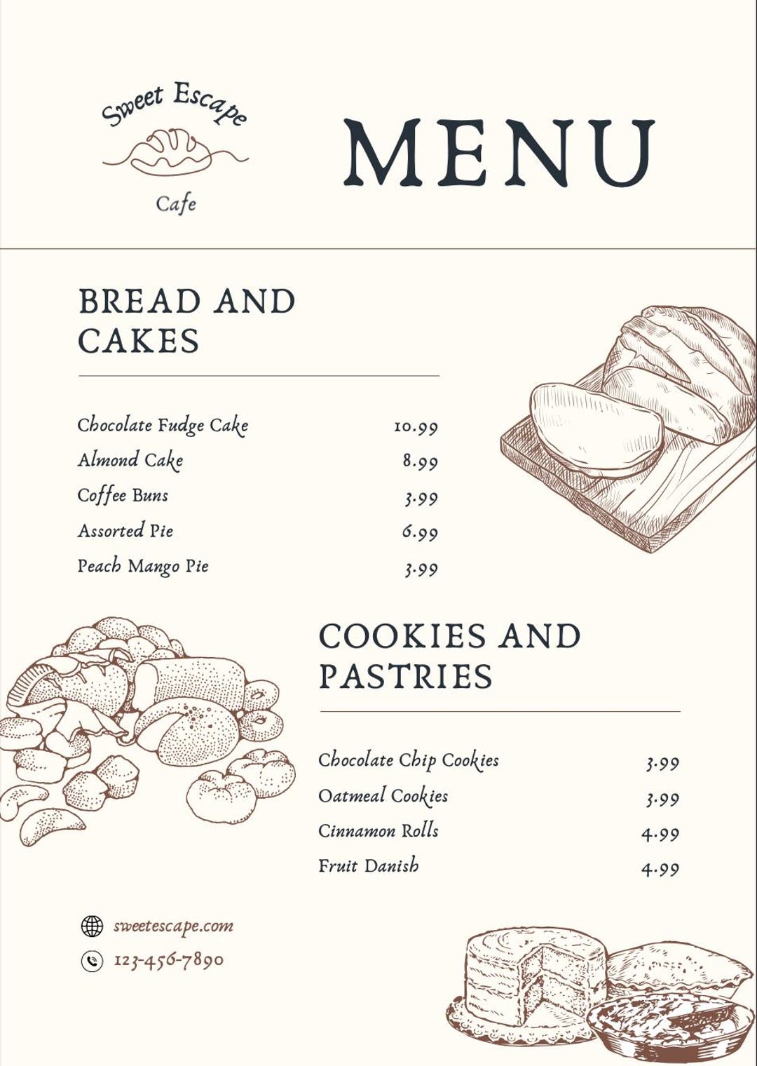 Bakery Menu Pricelist, Bakery Menu, Bakery Menu Template Canva, Home ...