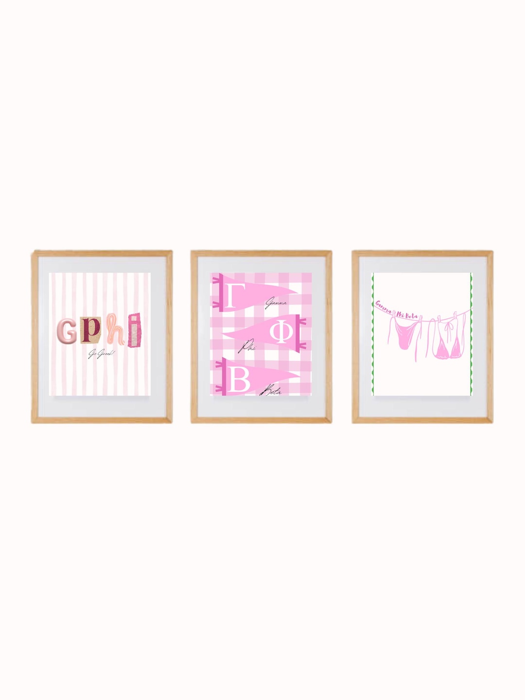 Gamma Phi Beta Sorority Wall Art Set - Etsy