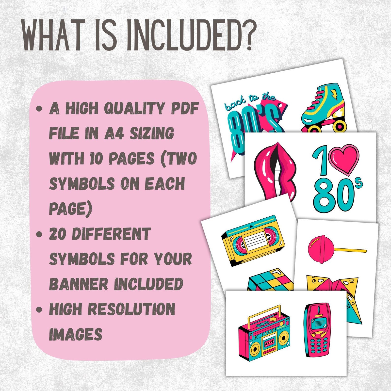 80s Party Decoration,80s Party Banner, 80s Themeparty,80s Birthdayparty ...