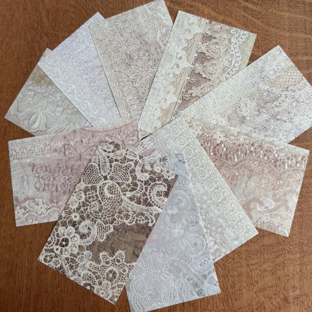 10 Rectangular Sheets of Background Lace Imagery Papers | Useful for ...