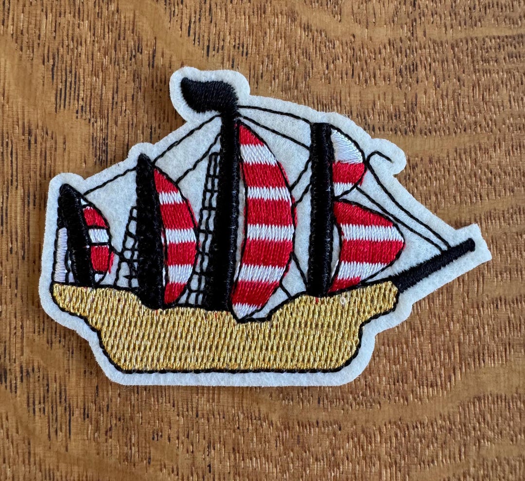 7 Iron-on Embroidered Sailing Boat Patches - Etsy UK