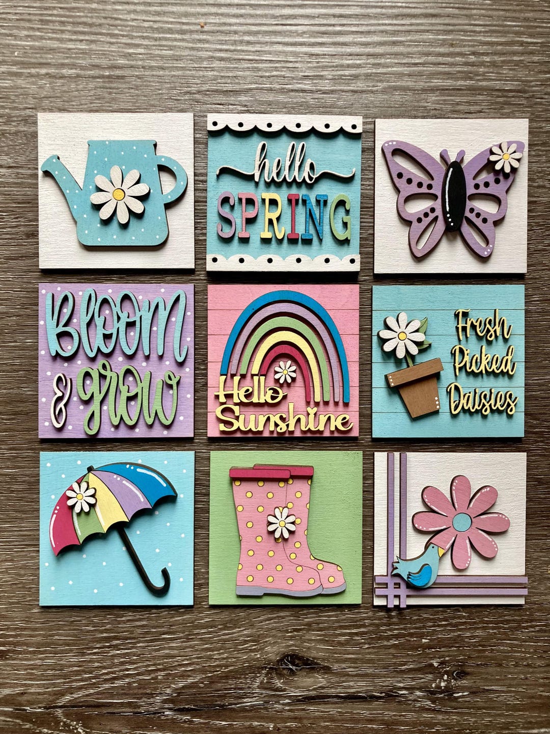SPRING Interchangeable Tiles for MINI Leaning Ladder or Sign ...