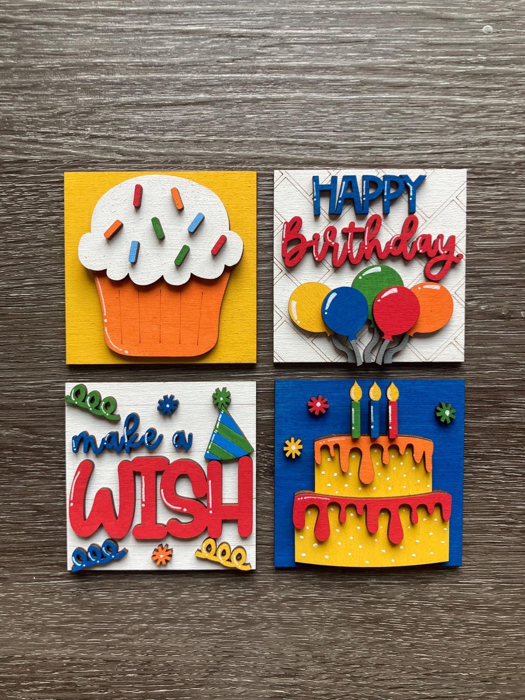 BIRTHDAY Interchangeable Tiles for MINI Leaning Ladder or Sign ...