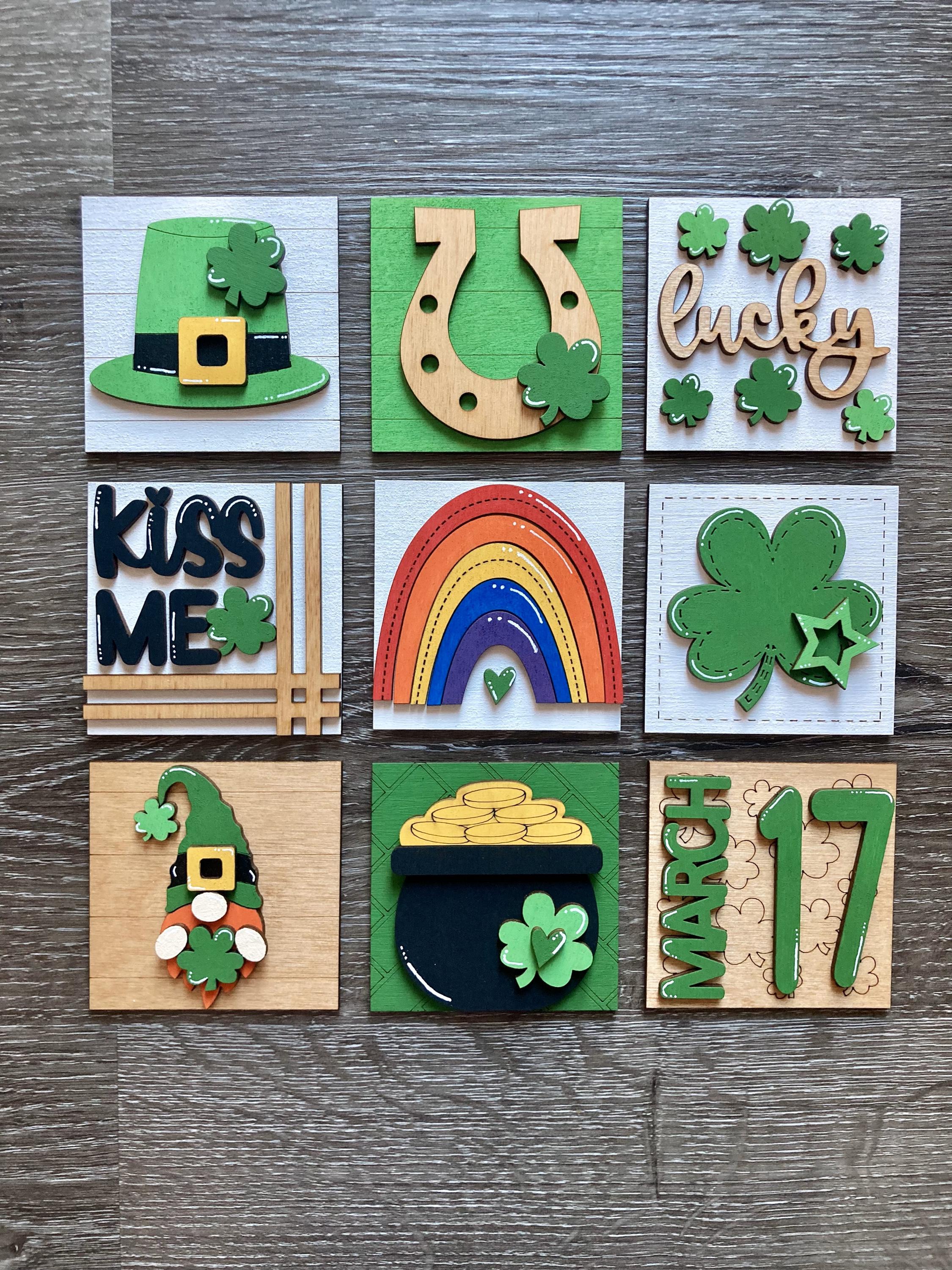 ST. PATRICK'S Day Interchangeable Tiles for MINI Leaning Ladder or Sign ...