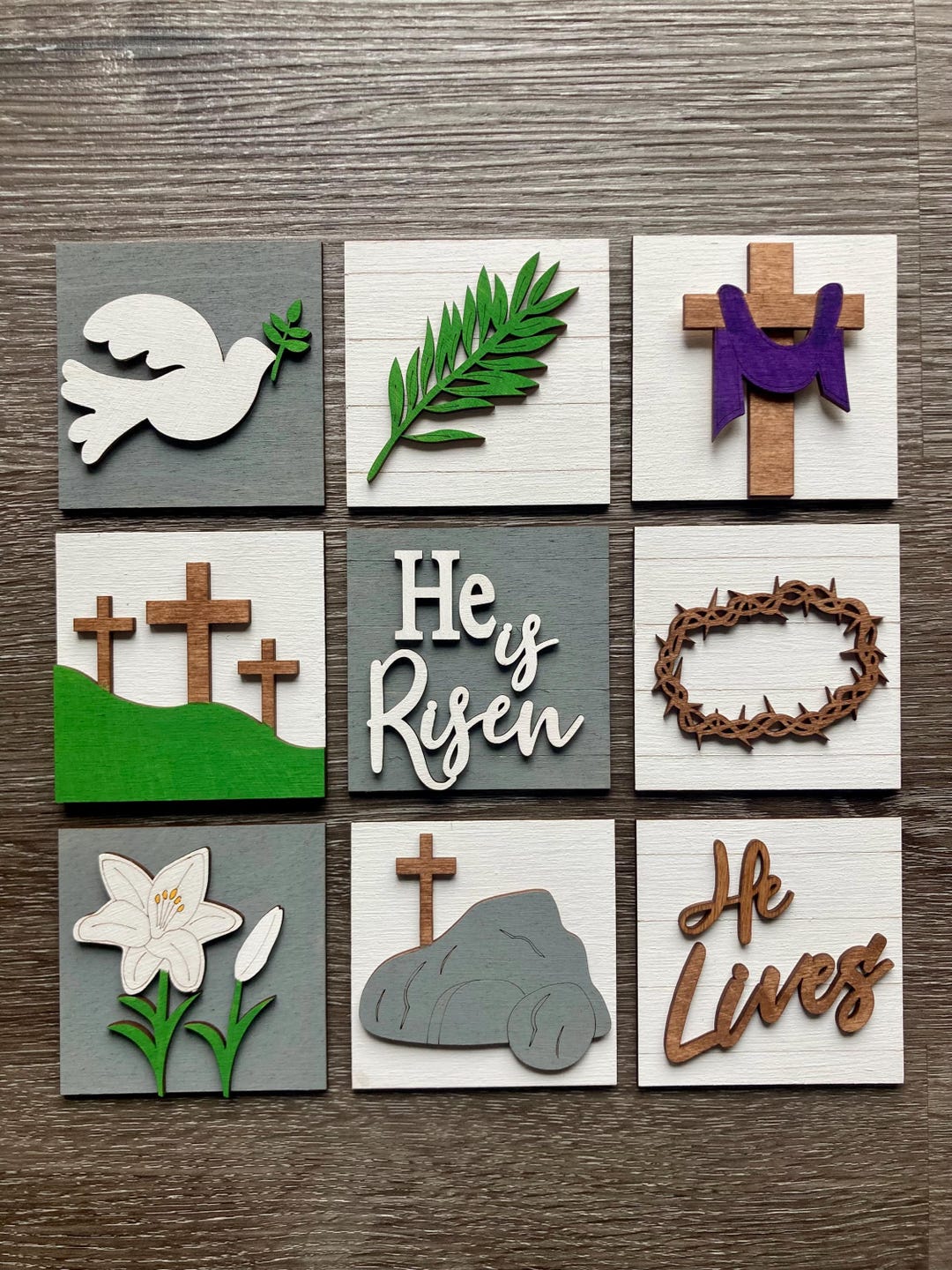 EASTER Religious Interchangeable Tiles for MINI Leaning Ladder or Sign ...