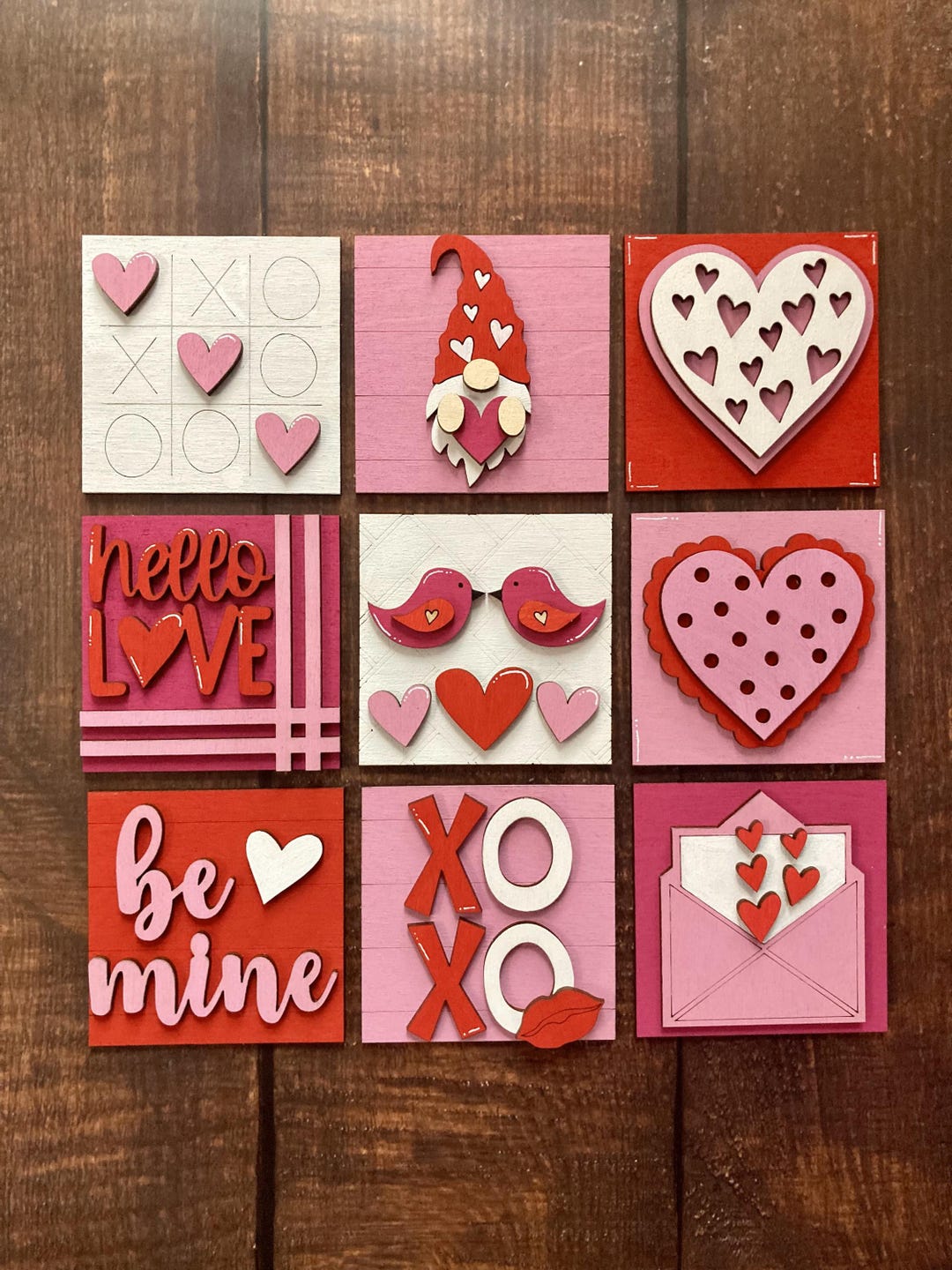 VALENTINE Interchangeable Tiles for MINI Leaning Ladder or Sign ...