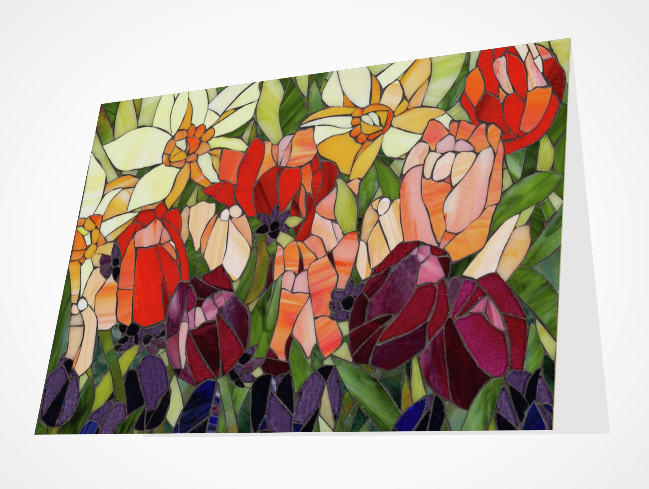 Note Cards Set Come Spring Mosaic Art Greeting Cards 7 Pack - Etsy