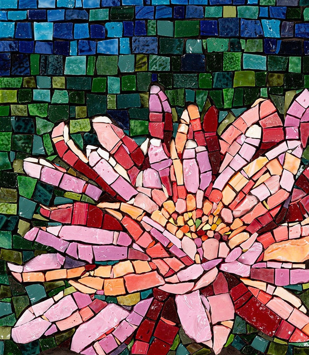 Fine Art Print of Giverny Waterlily Mosaic Art by Brenda Pokorny - Etsy