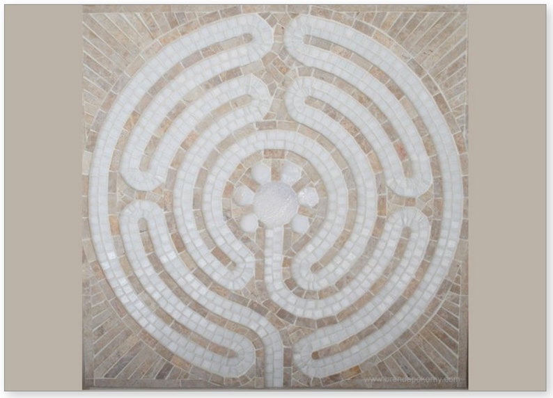 Note Cards Set Mosaic Labyrinth Art Greeting Cards - Etsy