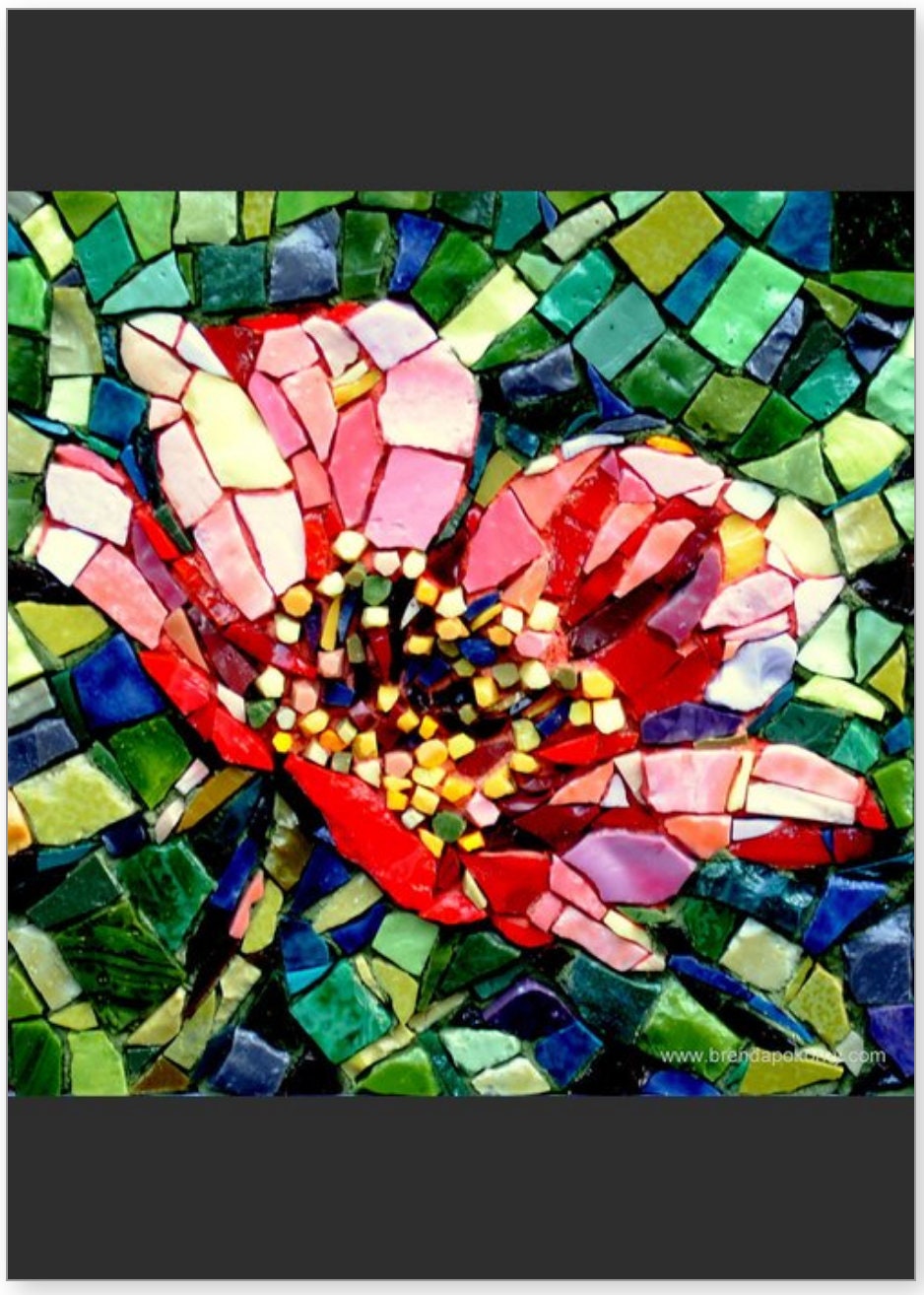 Note Cards Set of 5 Floral Mosaic Images of My Artwork Blank Inside ...
