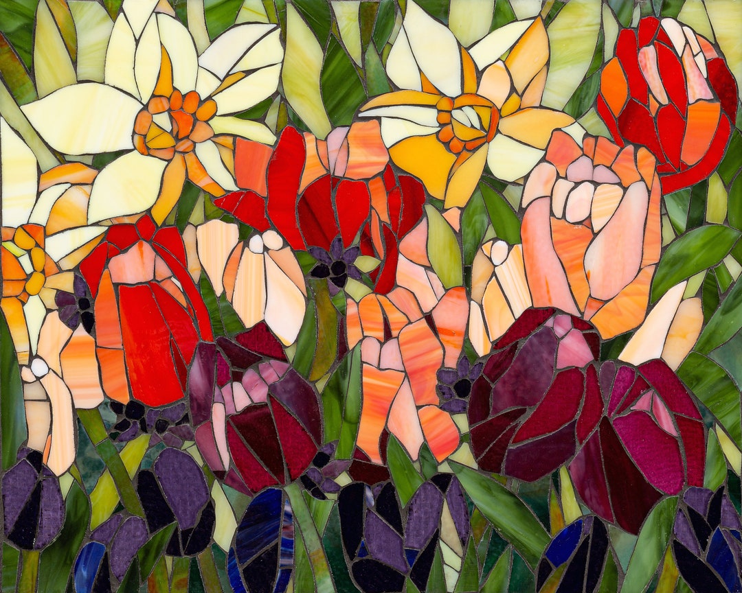 Note Cards Set Come Spring Mosaic Art Greeting Cards 7 Pack - Etsy