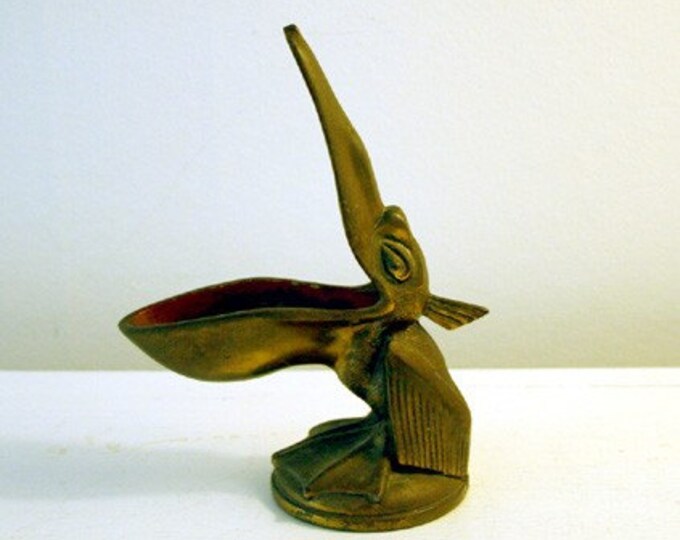 Vintage Art Deco Brass Pelican Pipe Rest - Etsy