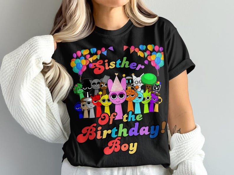 Sprunki Birthday Family PNG Bundle Matching Shirts, Sprunki Birthday ...