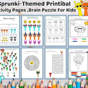 Sprunki Themed Printable Activity Book, Fun Sprunki Pages for Kids ...