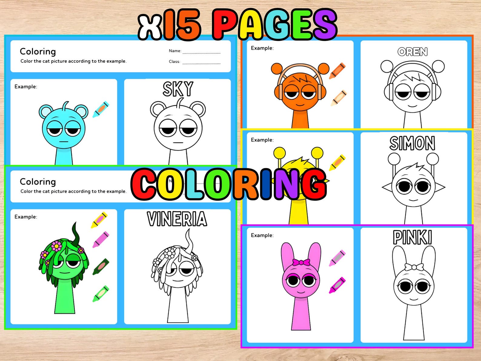 Sprunki Activity Book Pdf, Sprunki Activity 15 Pages Puzzles, Mazes ...