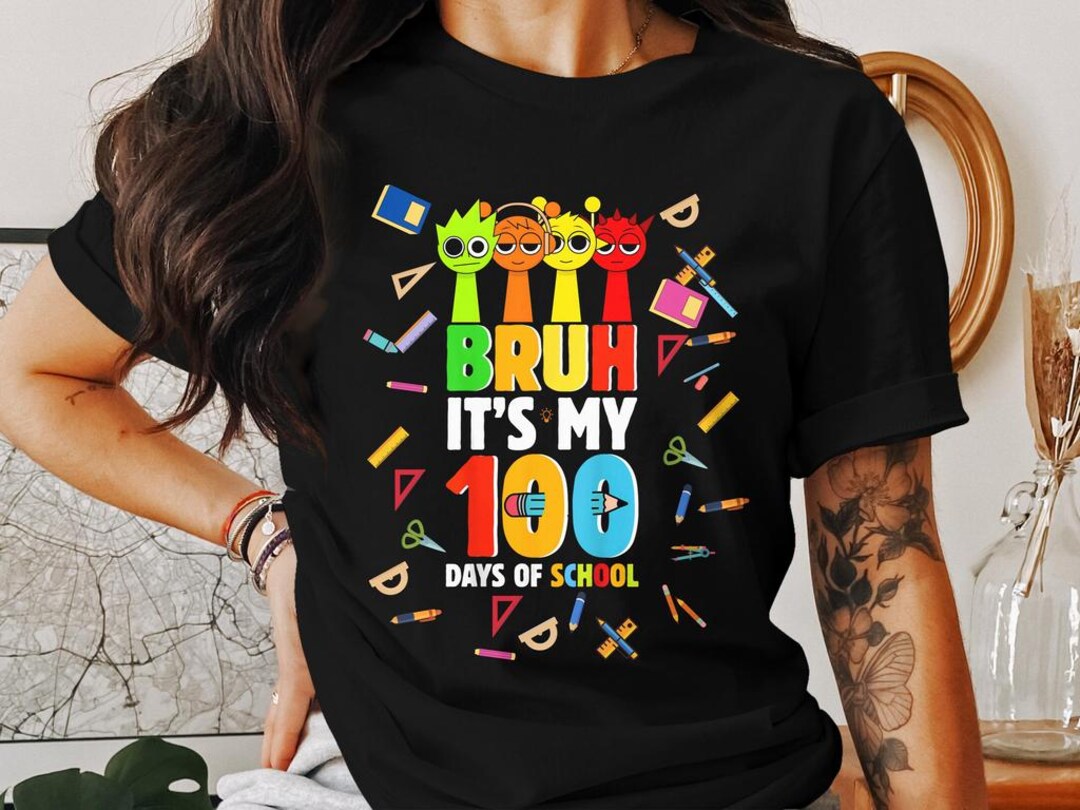 Sprunki Bruh It’s My 100 Days of School PNG: Funny Digital Design ...