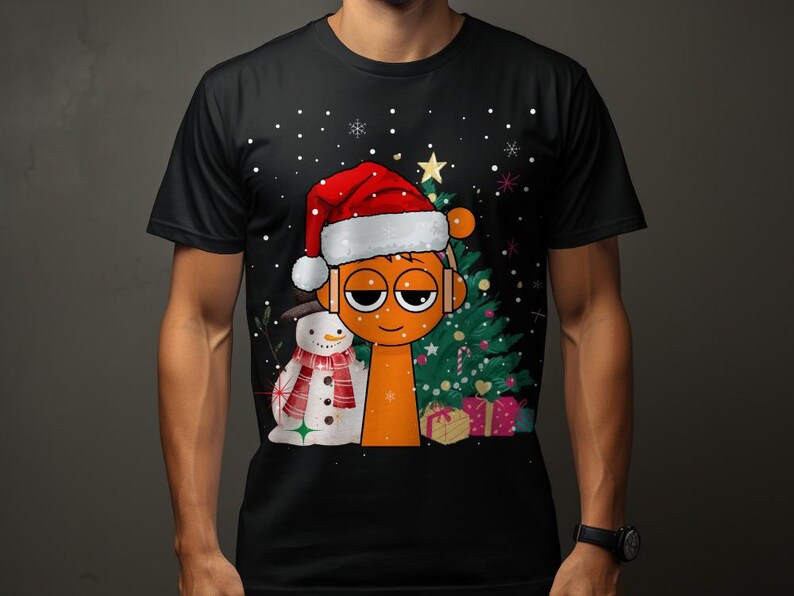 Christmas Sprunki Oren Santa Shirt Design PNG | Happy Chrismas Sprunki ...