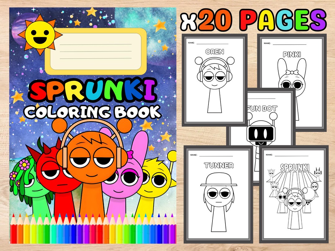 Sprunki Coloring Book Characters , Sprunki Coloring Book Kids Printable ...